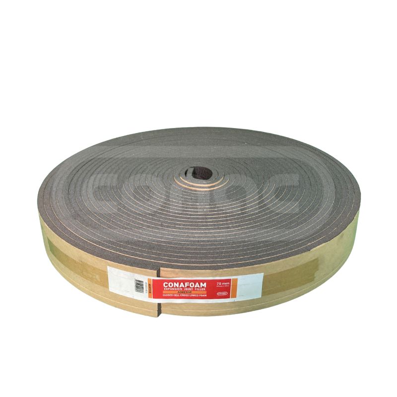 Adhesive Expansion Joint Foam 75mm High – 25m Roll – Conac
